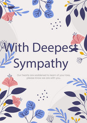 Hand drawn condolence cards bundle Royalty Free Vector Image