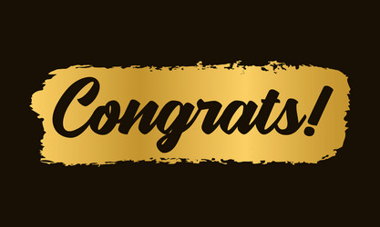 Hand sketched congrats word as banner or logo Vector Image