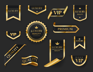 Golden Trophies and Awards Set Royalty Free Vector Image