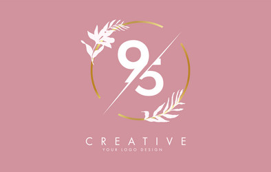 Creative number 59 5 9 logo with leading lines Vector Image