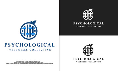 Psychological logo design Royalty Free Vector Image