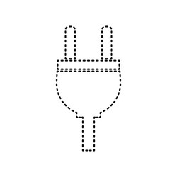 Socket sign black dotted Royalty Free Vector Image