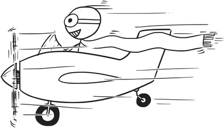 Paper airplane outline flying planes from Vector Image