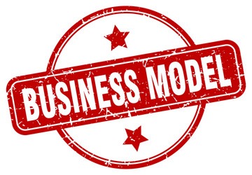 Business model stamp label round Royalty Free Vector Image