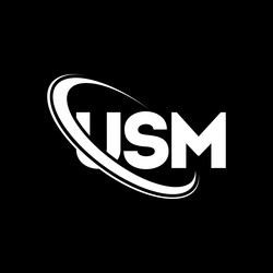 Usm logo letter design Royalty Free Vector Image