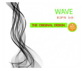 Abstract black wave design element Royalty Free Vector Image