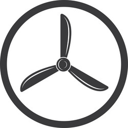 Airplane propeller design Royalty Free Vector Image