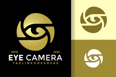 Shutter eye logo design symbol icon Royalty Free Vector