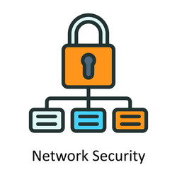 Network security outline icon design illus Vector Image