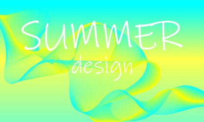 Summer background abstract flow shapes design Vector Image