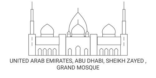 United arab emirates abu dhabi sheikh zayed Vector Image