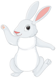 Cute rabbit on a white background Royalty Free Vector Image