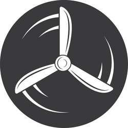 Airplane propeller design Royalty Free Vector Image