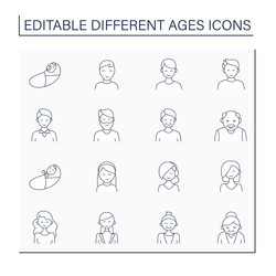 People Different Ages Icons Vector Images (over 1,000)