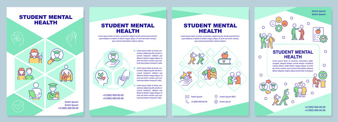 Physical activity for student mental health Vector Image