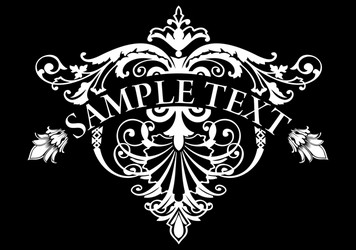 Ornate triangle text Royalty Free Vector Image