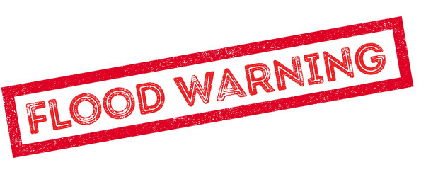 Flood warning rubber stamp Royalty Free Vector Image