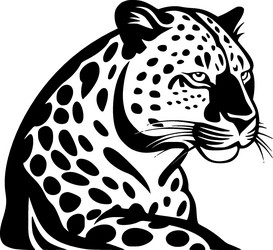 Leopard - minimalist and simple silhouette Vector Image