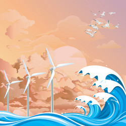 Offshore Wind Turbine Vector Images (over 660)