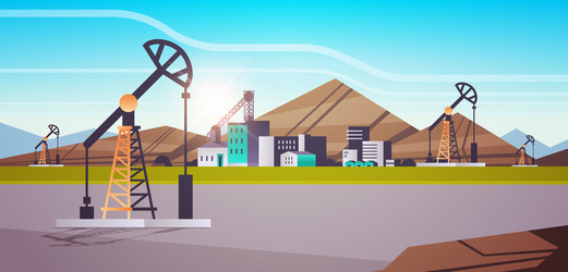 Oil extraction conventional drilling earth layers Vector Image
