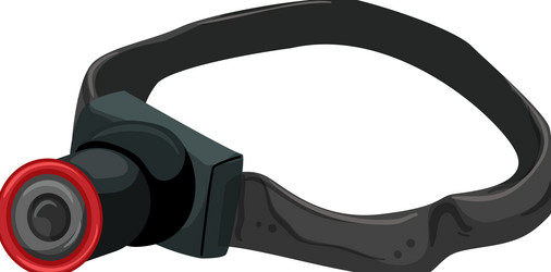 Led headlamp flashlight cartoon Royalty Free Vector Image