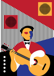 Soldier playing tuba member of army military band Vector Image