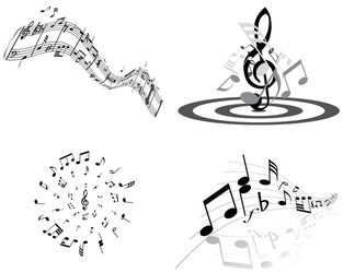 Sound wave with musical notation note sheet Vector Image
