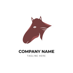 Modern animal face logo design Royalty Free Vector Image