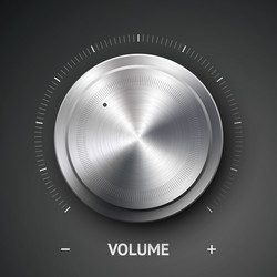 Chrome volume dial Royalty Free Vector Image - VectorStock