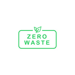 Zero waste text in recycling circle Royalty Free Vector