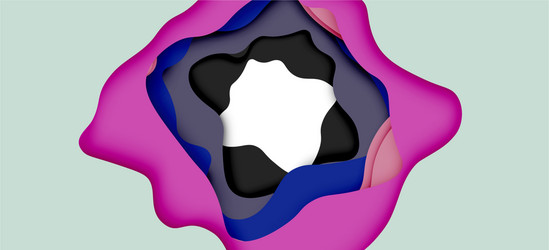 Abstract Geometric Pattern 3d Paper Layers Cut Vector Image