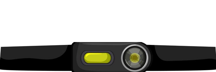 Head headlamp flashlight cartoon Royalty Free Vector Image