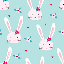 Rabbits background color Royalty Free Vector Image