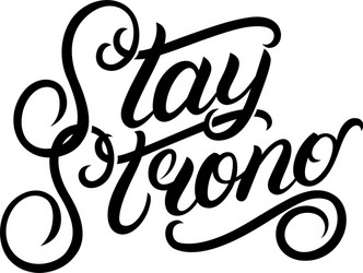 Hand lettering typography quote stay at home Vector Image