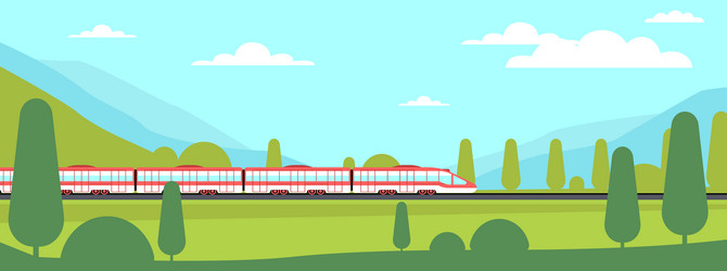 Train to rural area Royalty Free Vector Image - VectorStock