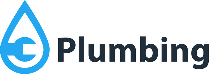 Water drop and wrench plumbing icon logo Vector Image