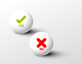 Yes no simple black icons Royalty Free Vector Image
