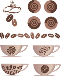 Set of coffee symbols Royalty Free Vector Image