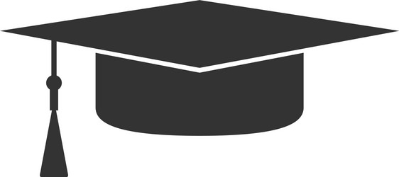 Graduation hat icon simple style Royalty Free Vector Image