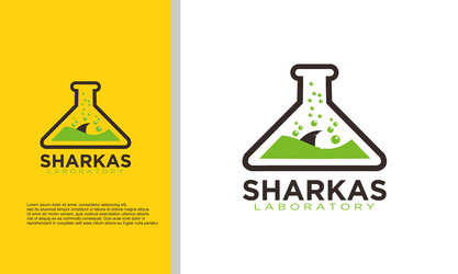 Creative orbit labor lab abstract logo design Vector Image