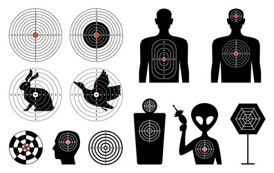 Firearm shooting training human torso target Vector Image