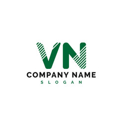 Initial letter vn logo icon design template Vector Image