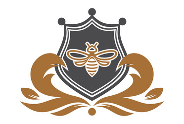 Abstract bee logo concept icon Royalty Free Vector Image