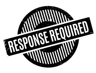 Response required rubber stamp Royalty Free Vector Image