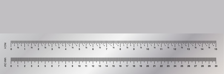 Ruler measuring scale markup for rulers inch Vector Image