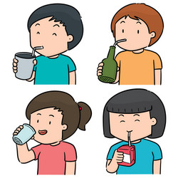 Set of man drinking Royalty Free Vector Image - VectorStock
