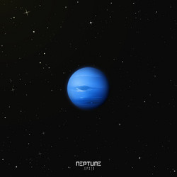 With planet neptune in outer space space Vector Image