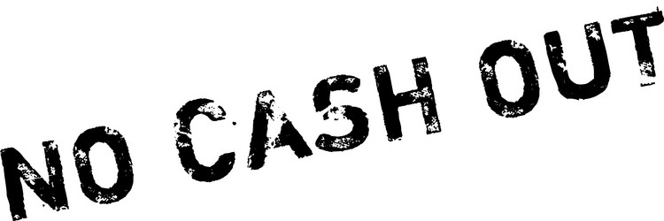 No cash out rubber stamp Royalty Free Vector Image