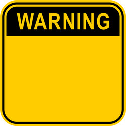 Sticker attention safety sign Royalty Free Vector Image