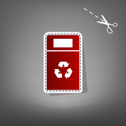 Trash sign red icon Royalty Free Vector Image - VectorStock